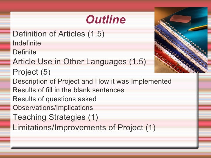 Articles presentation