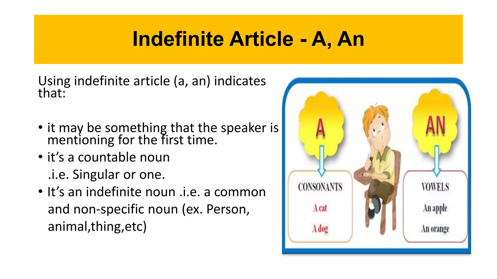 Learn English Grammar Articles (a, an, the) - mindcounsil.com