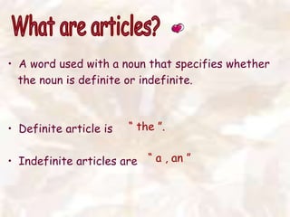 Articles presentation 2 | PPTX