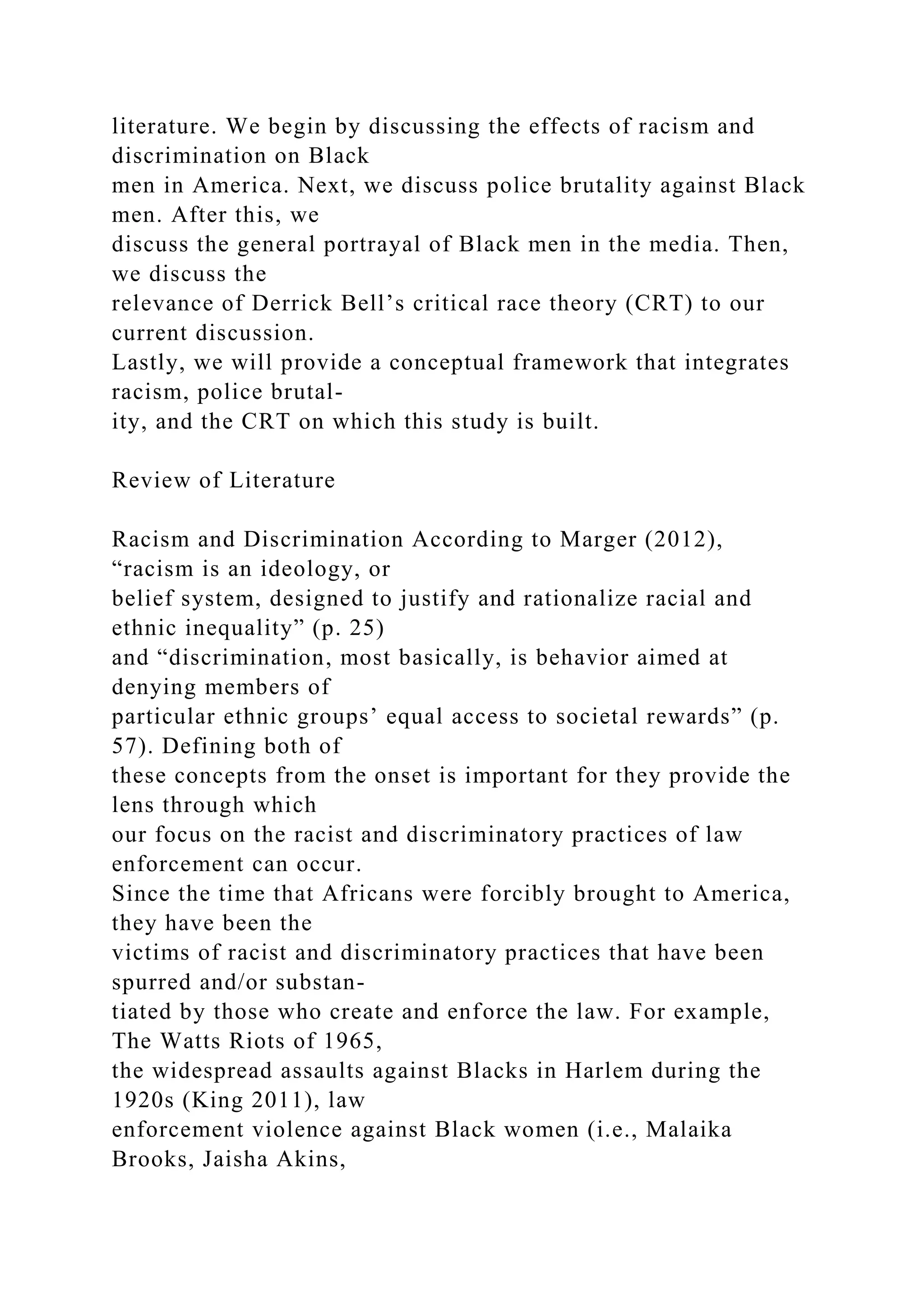 ARTICLESRacism and Police Brutality in AmericaCassandr.docx