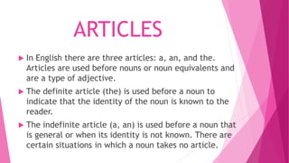 Articles and its types | PPTX