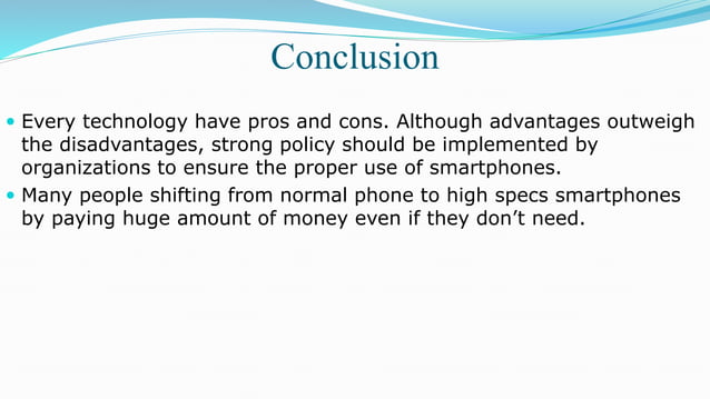 Impact of Smartphones on Society | PPTX | Smartphones | Consumer ...