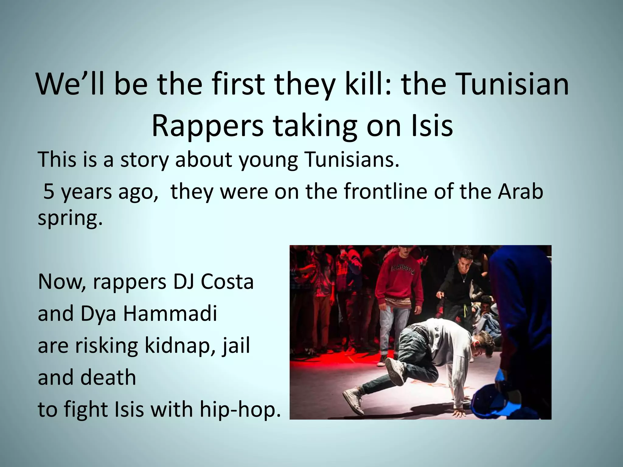 Article summary tunisian rappers | PPT