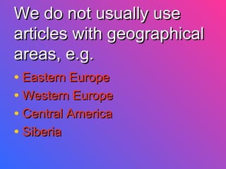 Articles with geographical names | PPT