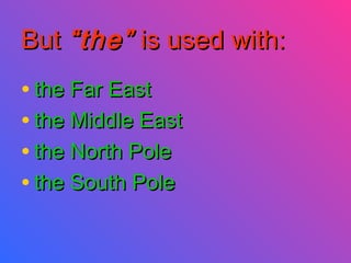 Articles with geographical names | PPT