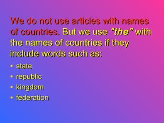 Articles with geographical names | PPT