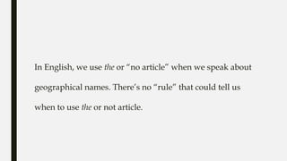 Articles with geographical names | PPTX