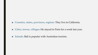 Articles with geographical names | PPTX