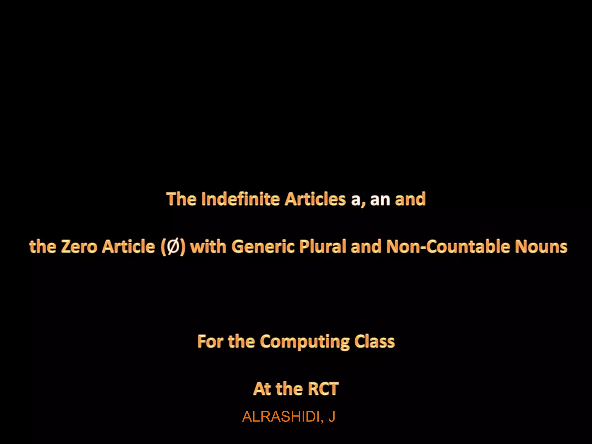 Articles & Zero Article | PPT
