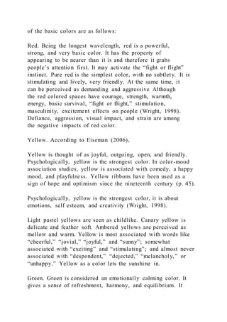 Article The Effects of Color on the Moods of College | DOCX