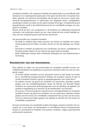 Een procesmodel voor de beoordeling van competent handelen | PDF