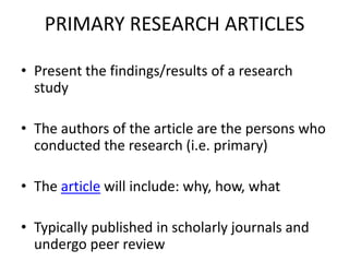Article types review | PPTX