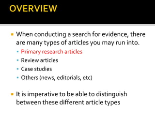 Article types review | PPTX