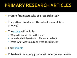 Article types review | PPTX