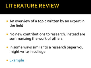 Article types review | PPTX