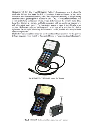 ULTRACON-SERVICE Family of Eddy Current Flaw Detectors - From Simple to ...