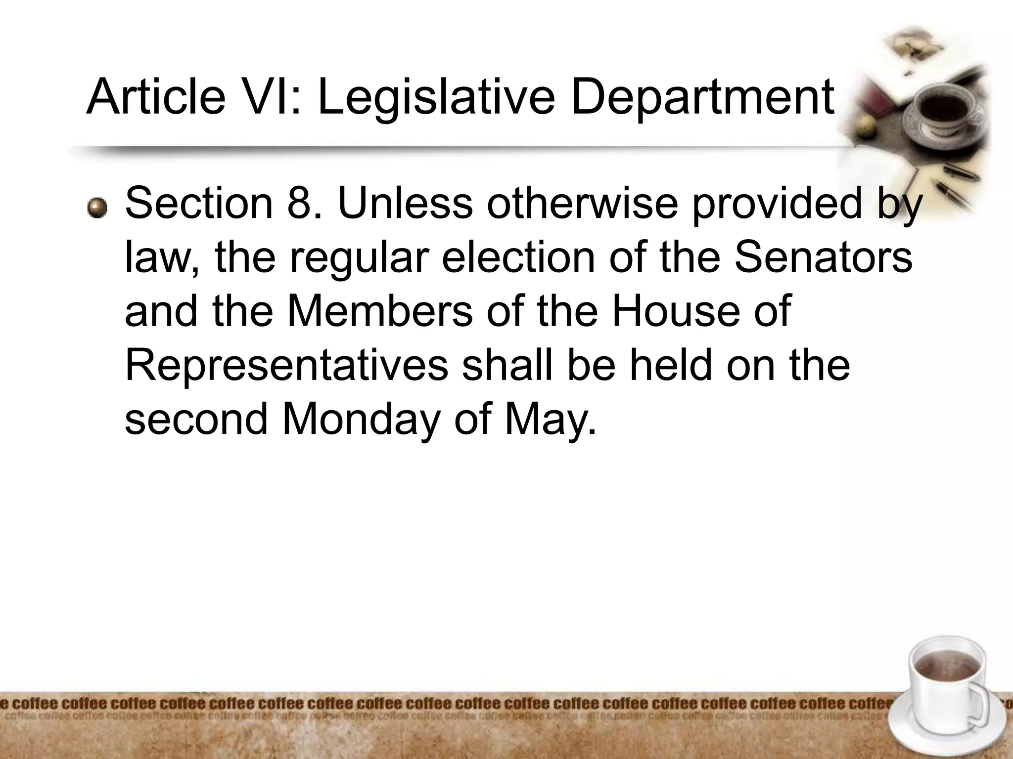 Article VI: Legislative Department | PPTX