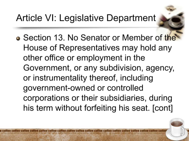 Article VI: Legislative Department | PPT | Free Download