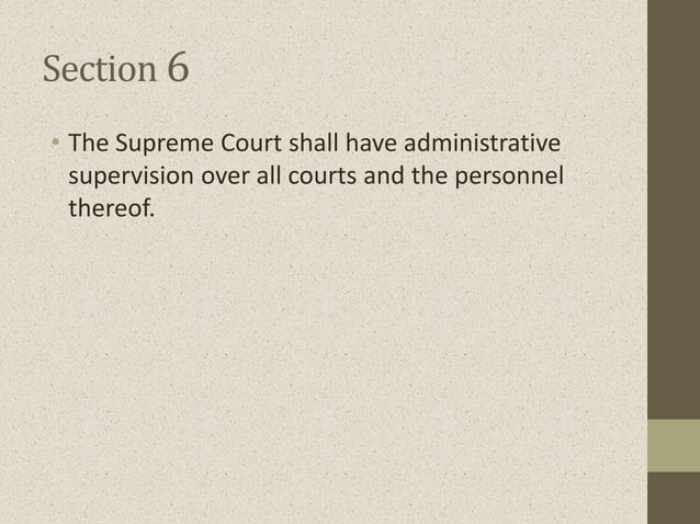 Article viii judicial department Sections 1 to 8 | PPTX | Law