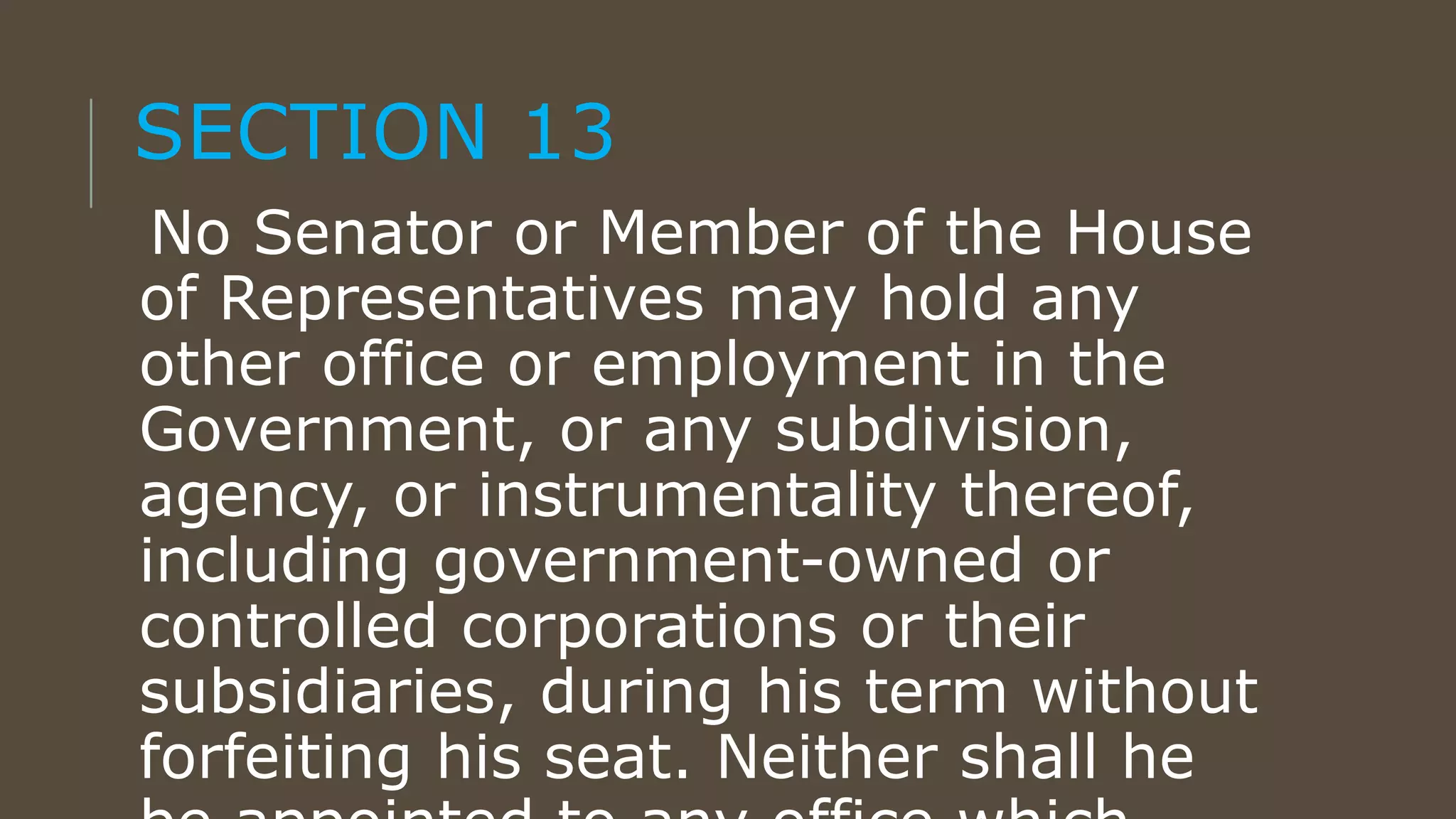 Article vi – legislative department | PPT