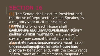 Article vi – legislative department | PPT