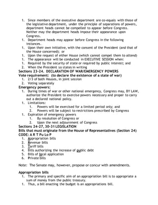 Article vi legislative power | DOC