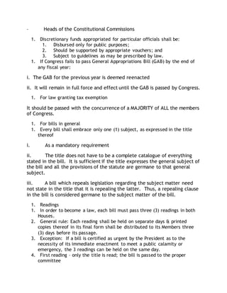 Article vi legislative power | PDF