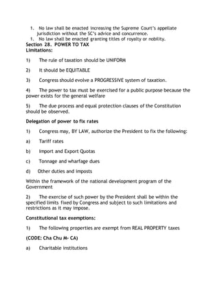 Article vi legislative power | DOC