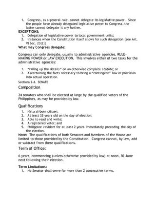 Article vi legislative power | DOC