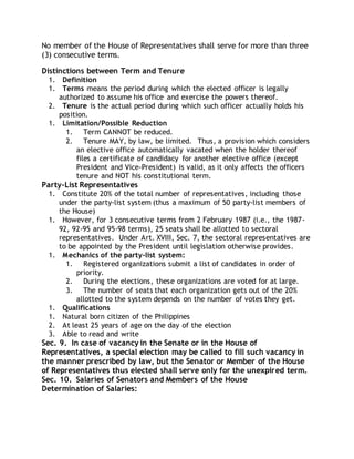 Article vi legislative power | DOC