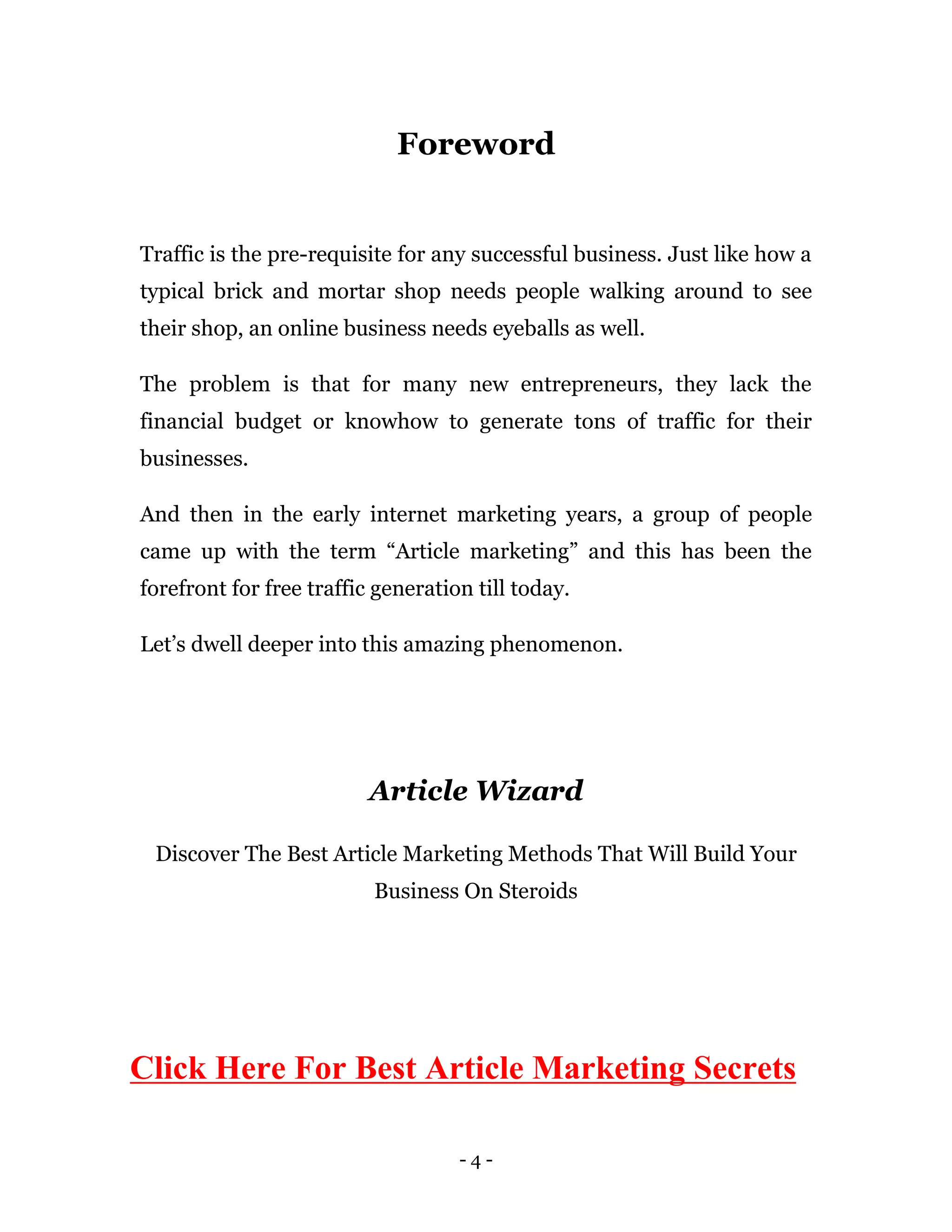 Article wizard - Learn Article Marketing | PDF