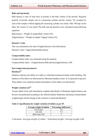 Bilayer Tablets of Aspirin and Atorvastatin | PDF