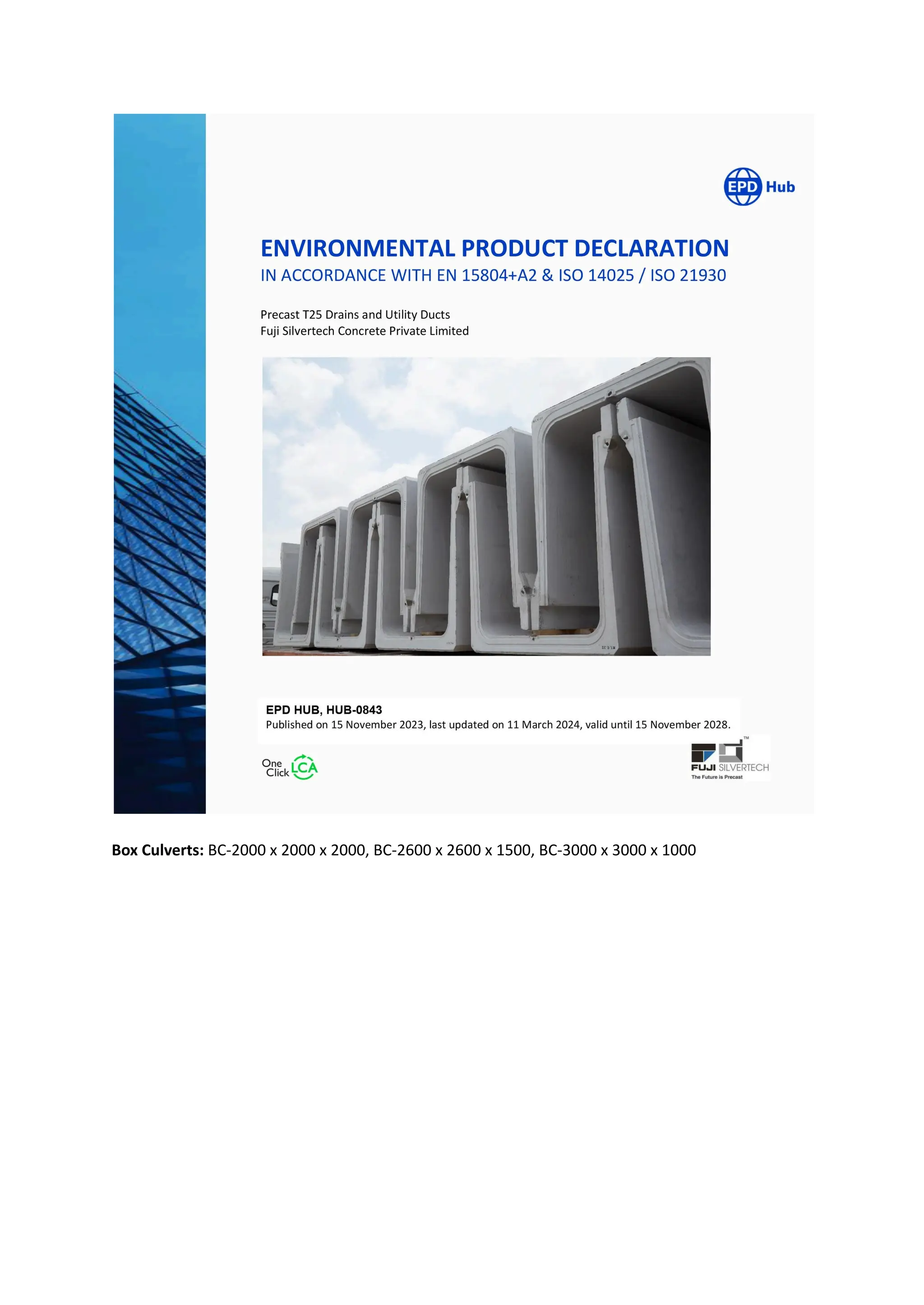 Boost Project Sustainability with EPD-Certified T25 Drains & Box Culverts | PDF