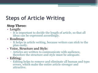 Article writing | PPT