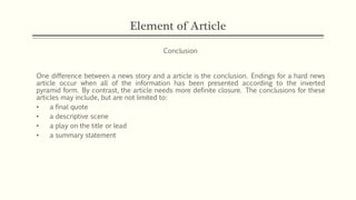 Article writing | PPT