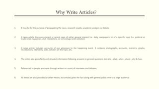 Article writing | PPT