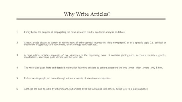 Article writing | PPT