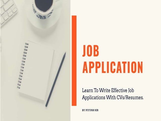 Job application writing lesson | PPTX
