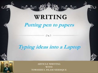 Article writing class 1 | PPTX