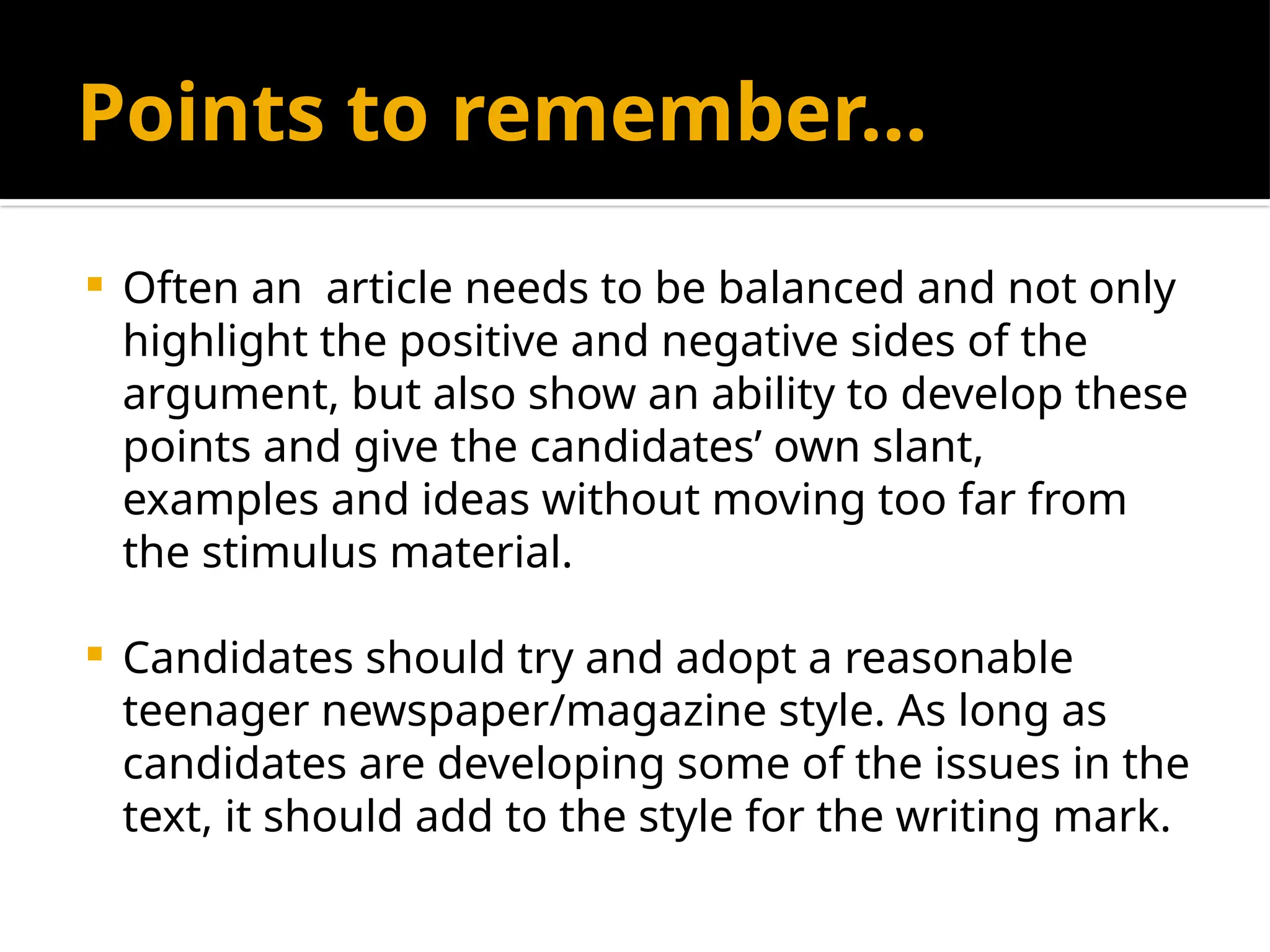 Article Writing PowerPoint.pptx for English Language IGCSE | PPTX