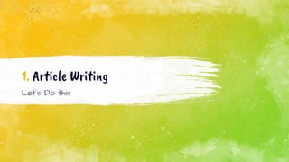 Article writing ppt | PPTX