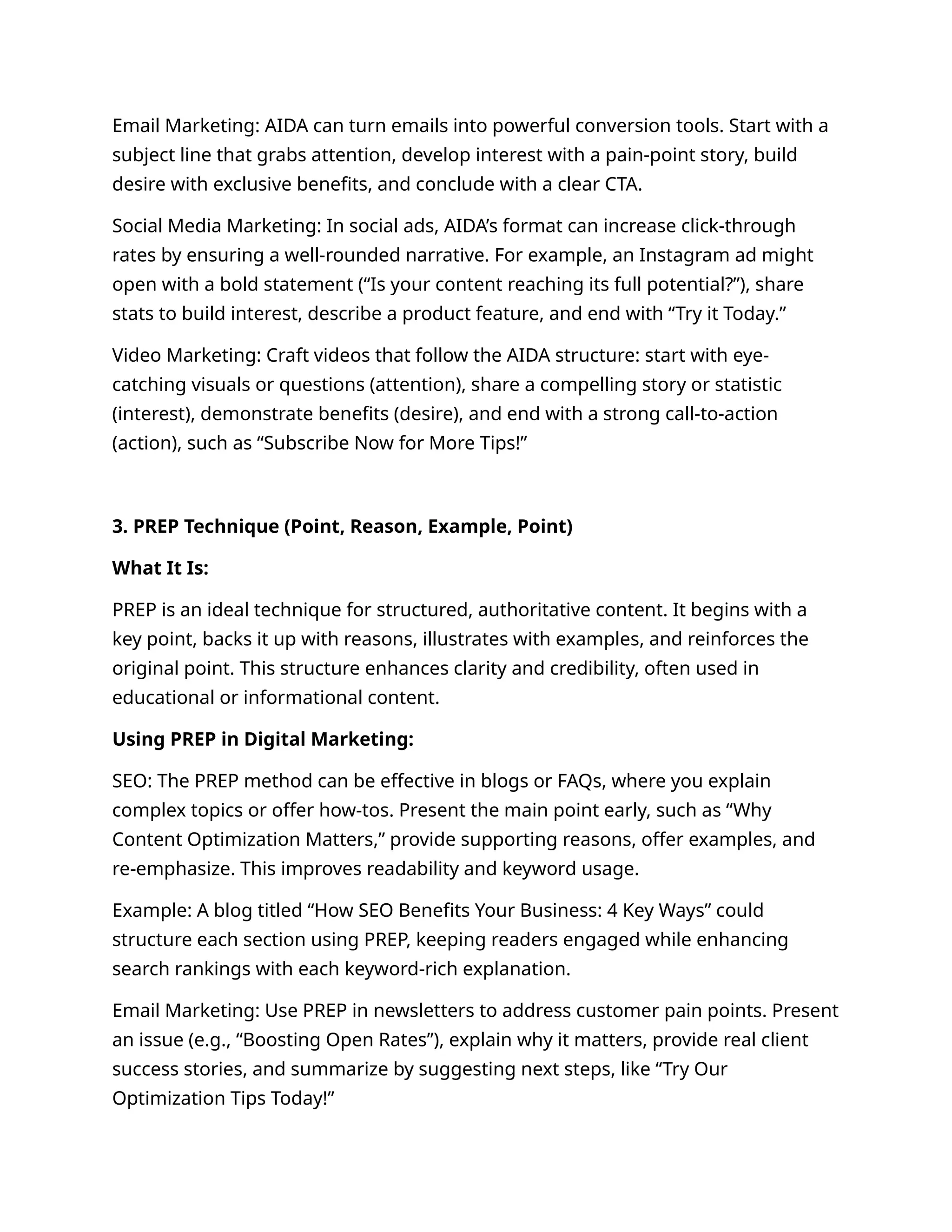 Mastering Writing Techniques for Impactful Digital Marketing | PDF