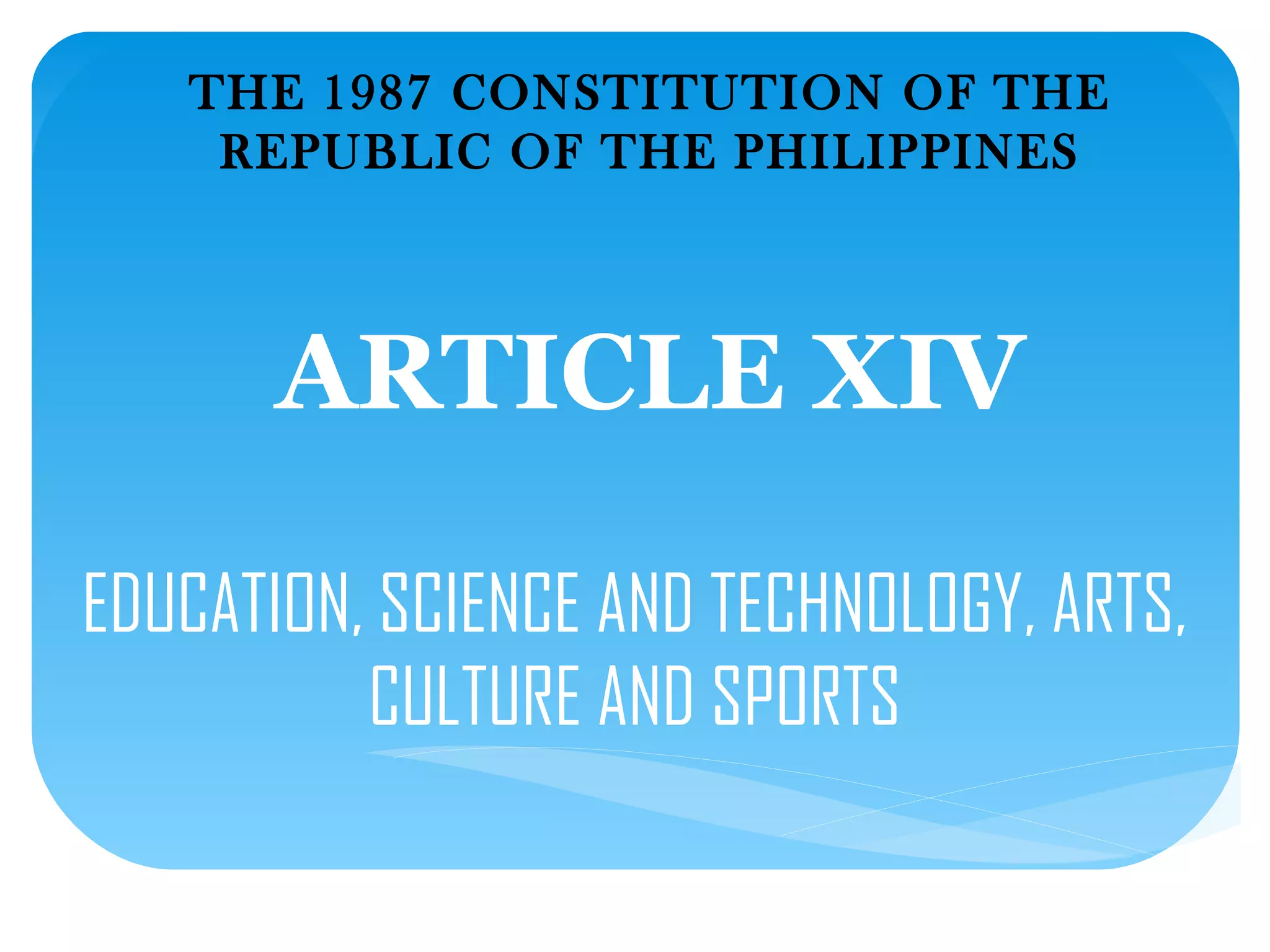 Article xiv | PPT