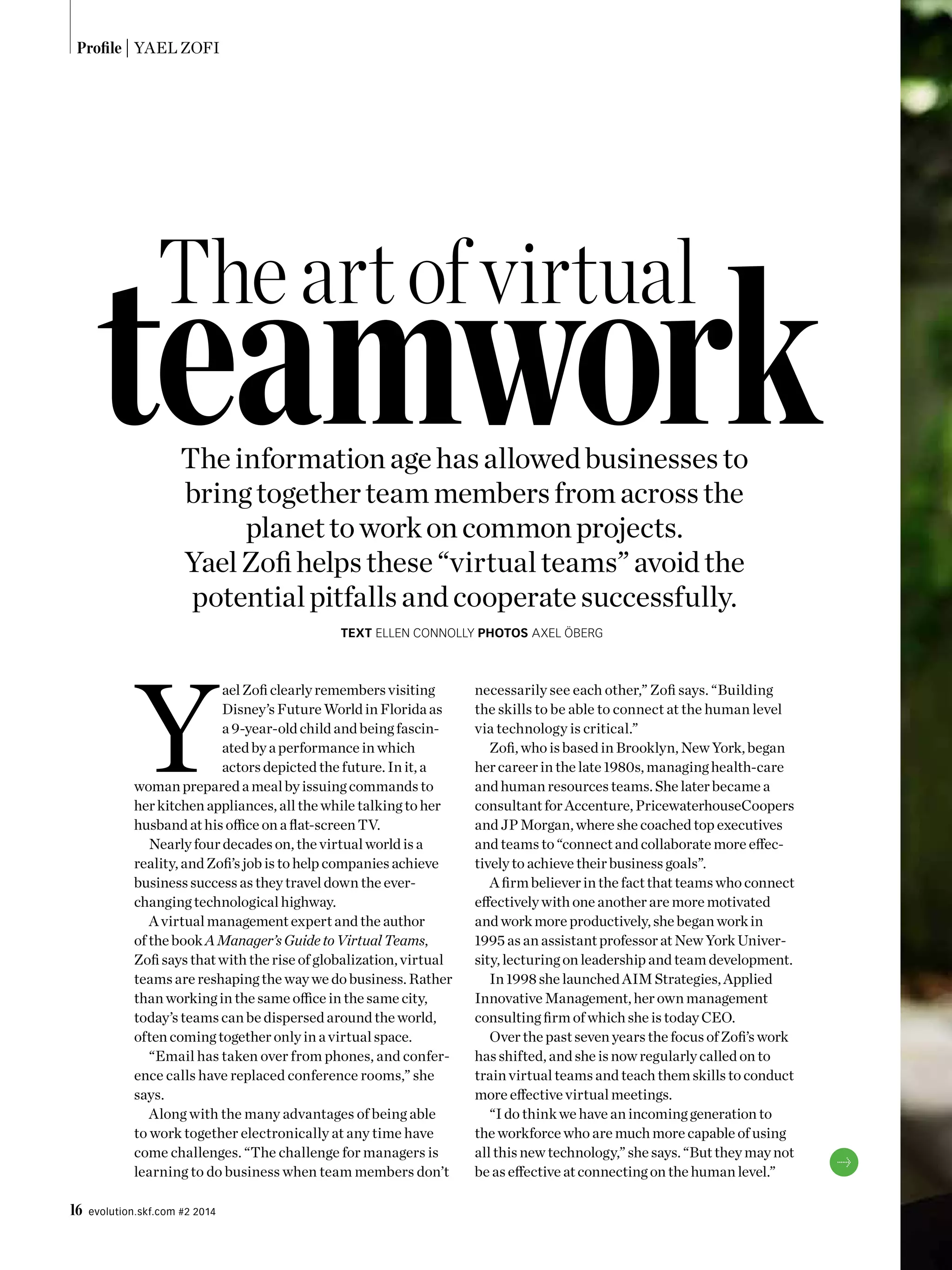 INTERVIEW With Yael Zofi: The Art of Virtual Teamwork | PDF