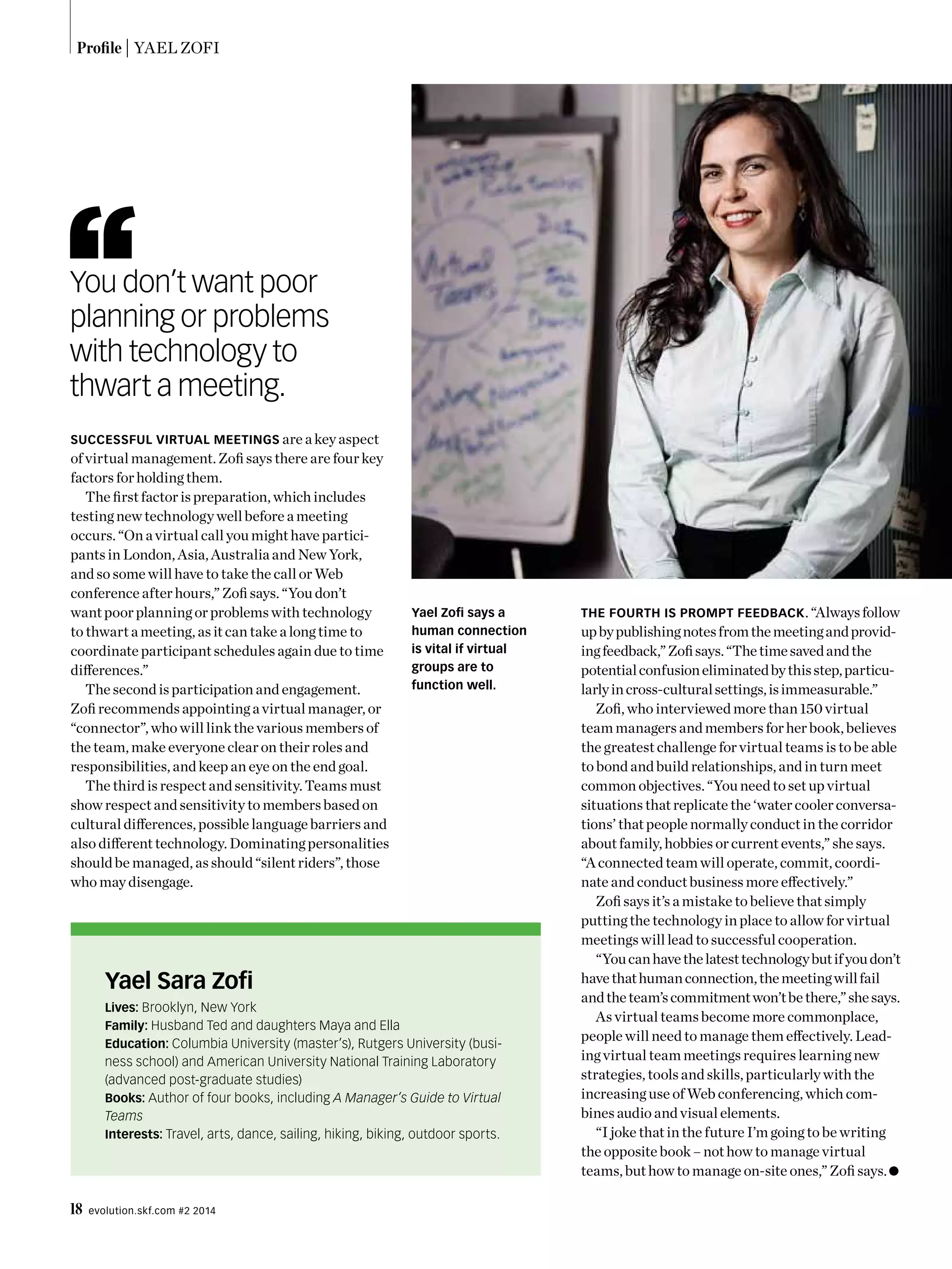 INTERVIEW With Yael Zofi: The Art of Virtual Teamwork | PDF