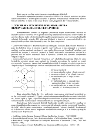 CALCULUL SEISMIC AL REZERVOARELOR METALICE CILINDRICE- Partea I | PDF
