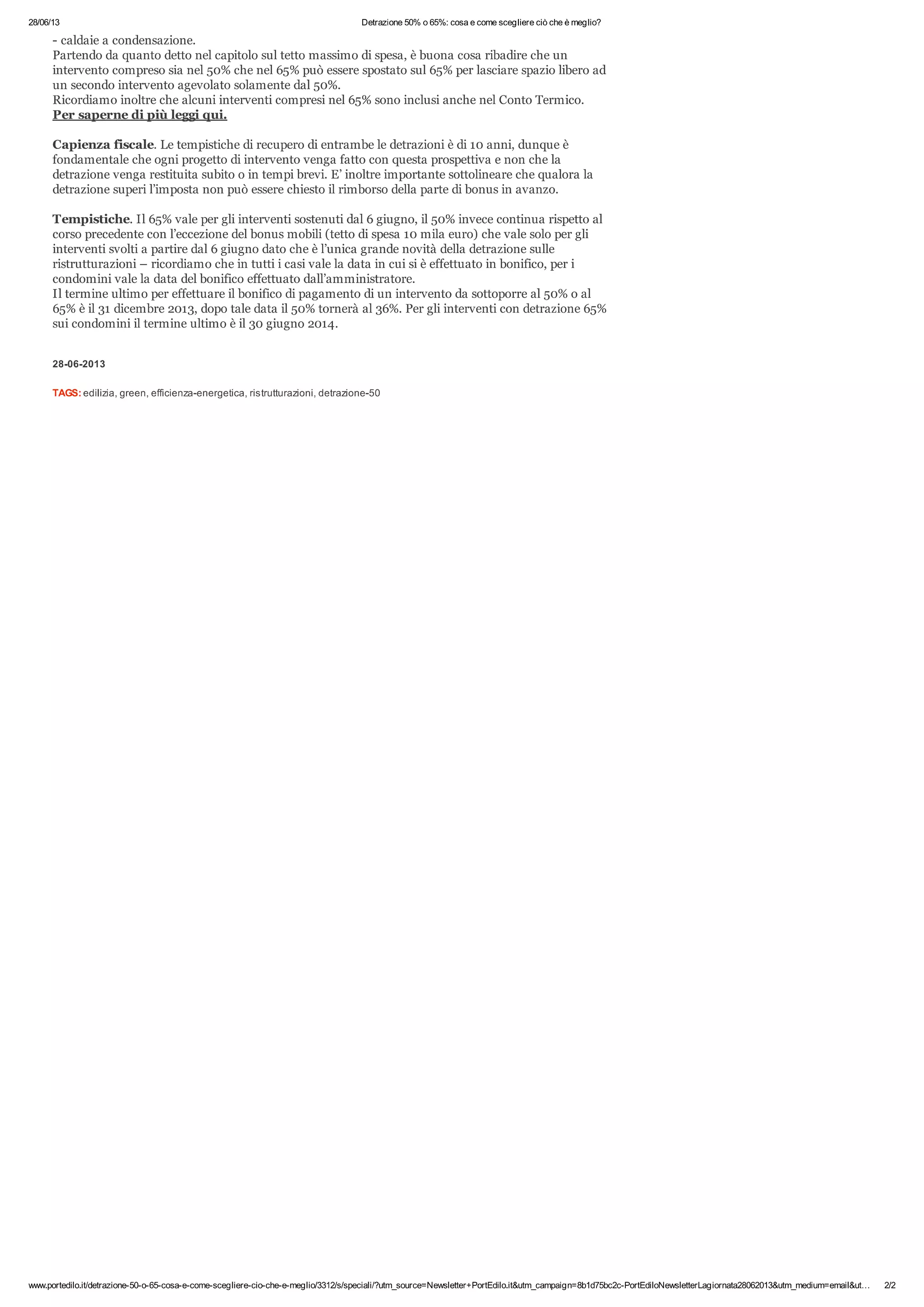 Articolo detrazione fiscale infissi | PDF