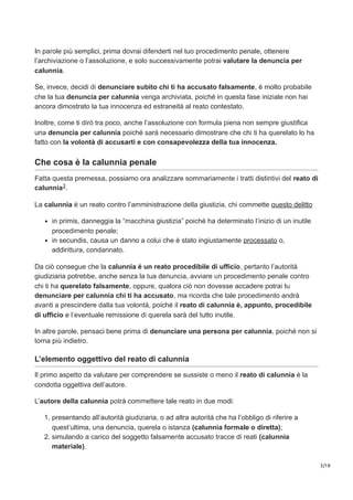 Quando si può denunciare una persona per CALUNNIA | PDF