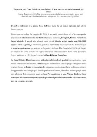 Dantebus, una Casa Editrice e una Galleria d’Arte nate da un social ...