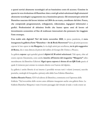 Dantebus, una Casa Editrice e una Galleria d’Arte nate da un social ...